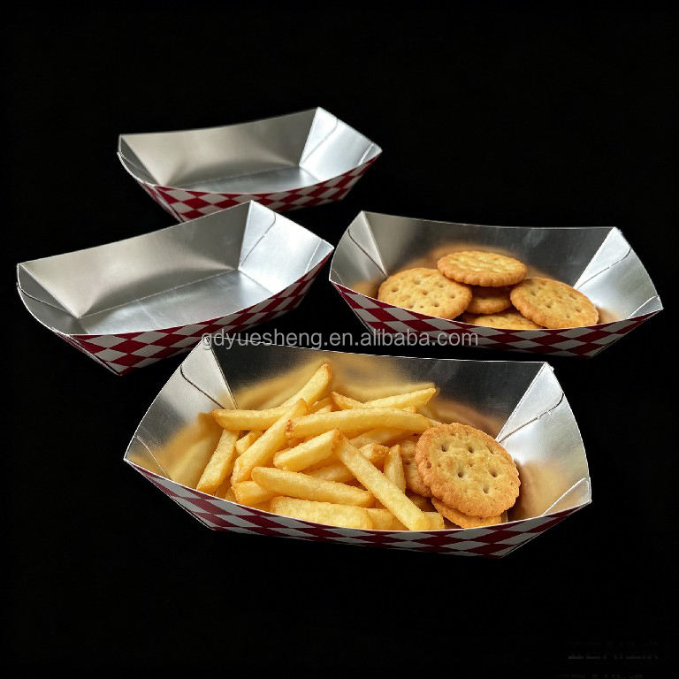 Easy-Use Disposable Food Grade Paper Boat Shaped Tray with Aluminum ...