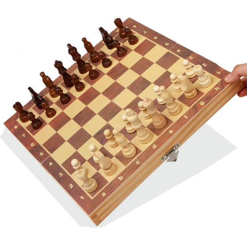 Magnetic Chess Board Set for Adults & Kids, Wooden Folding Chess Boards ...