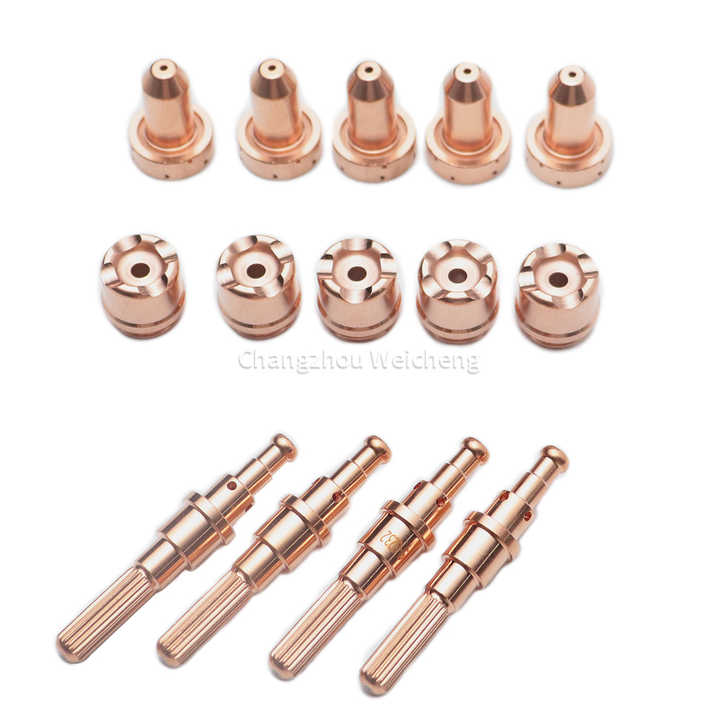 Plasma Cutting Electrode Tips 400A Mild Steel Plasma Spare Parts 220629 ...
