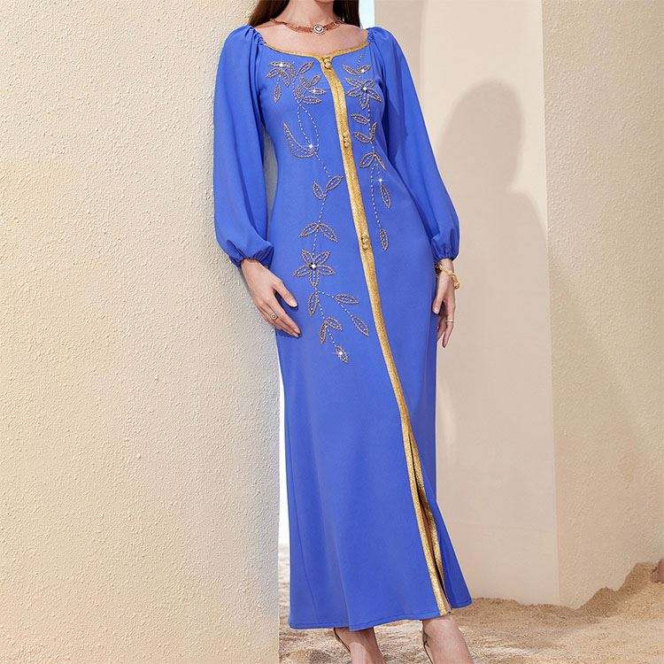 HANO New Design 2024 Islamic Clothes Evening Gown Puff Sleeve Arab ...