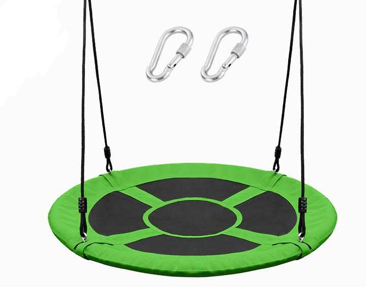 Kids Hanging Swing Net Climbing Rope Kids Swing Wooden Tree Round Nest ...