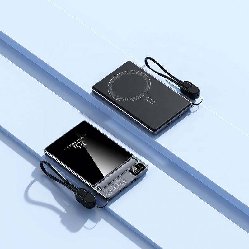 Ultra Slim Ccc Magnetic Wireless Mini Power Bank 3-1 Wireless Charger ...