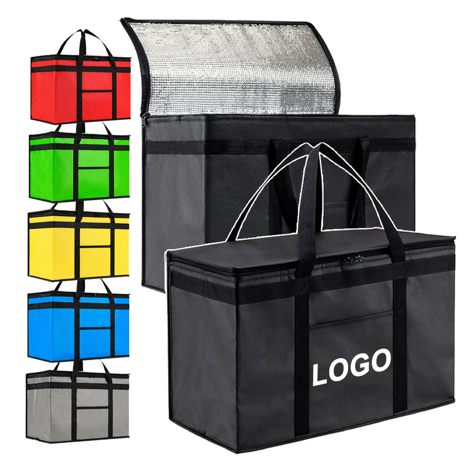 Foldable Lunch Thermal Food Cooler Bag Rectangular Large Capacity ...