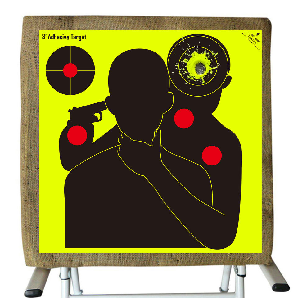 8-Inch Clear Adhesive Shooting Target with Splash Effect Enhanced ...