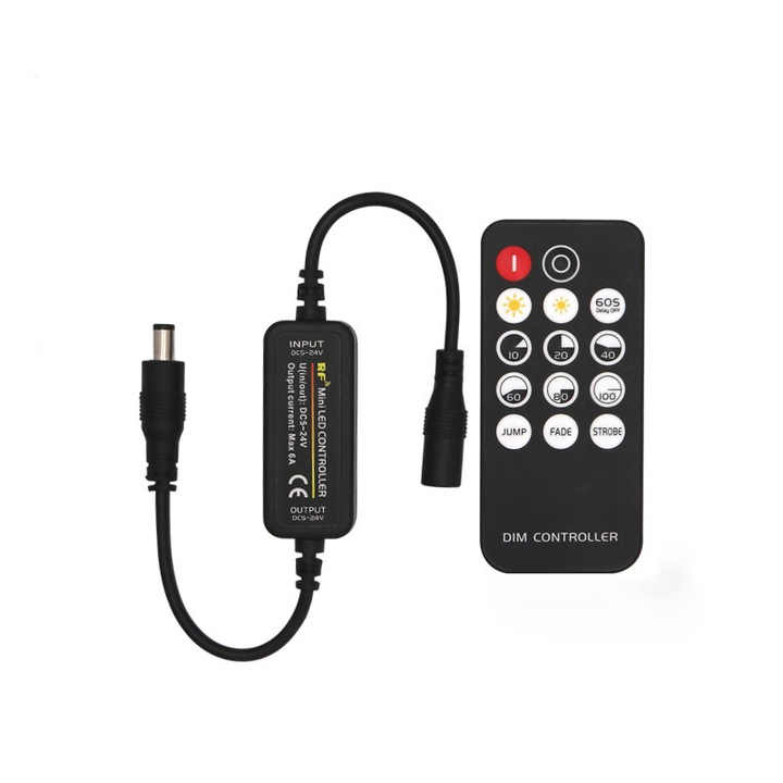 Mini LED Dimmer Controller DC 5-24V 6A Brightness Dimmable Switch for ...