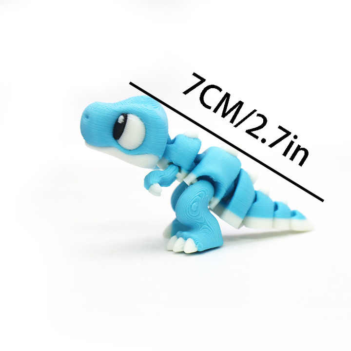 3D Printed Multi-Color Dinosaur Figurines Creative Animal Joint ...