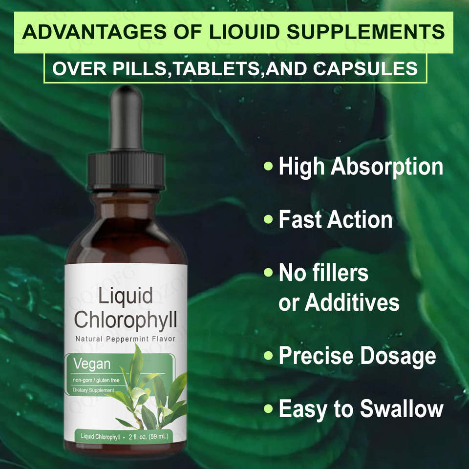 OEM Chlorophyll Liquid Drops Daily Supplement for Internal Deodorizer ...
