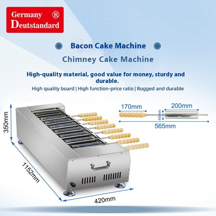 High Productivity Hungarian Hollow Chimney Roll Oven Horizontal Ice ...