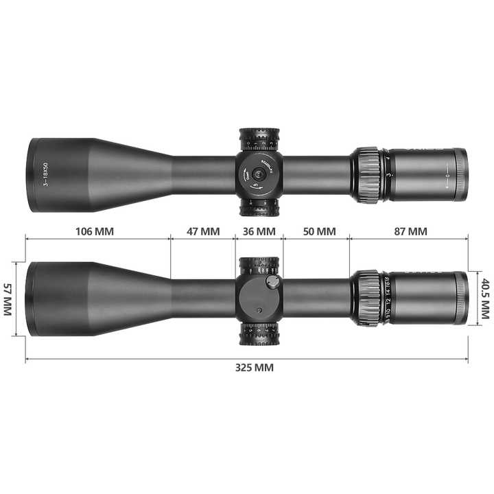 Spina Optics 3-18x50 Hunting Long Range Scopes Tactical FMC 30mm Tube ...