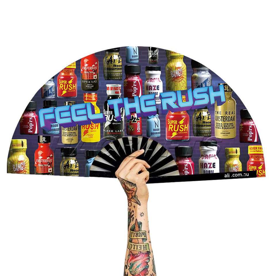 13.3inch Chinese Large Bamboo Fan with Logo Promotional Nylon Taichi ...