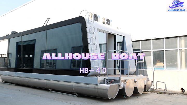 Allhouseboat HB-40 Luxury Houseboat with Optional Outboard Engine for ...