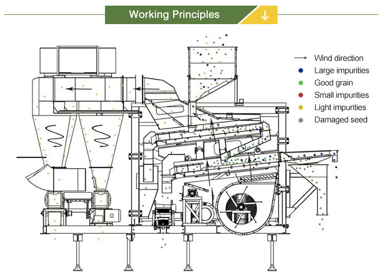 High Performance Separating Grains Sesame Cleaning Processing Machine ...