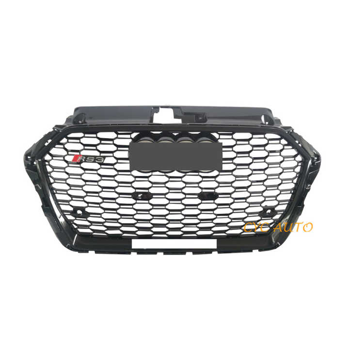 Hot Sale RS3 Style Black Silver Honeycomb Front Bumper Grille for Audi A3 S3 8V Sportback 2016 ...