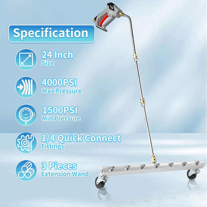 Car Bottom Cleaning Tool 7 Nozzles 24in Car Under Wash Machine for ...