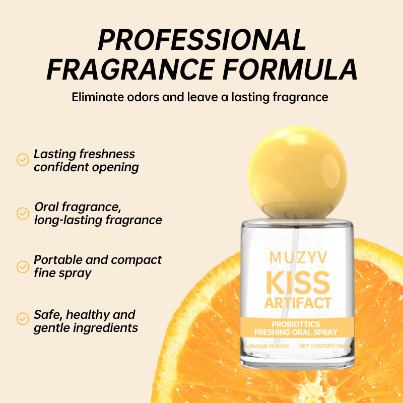 OEM Custom Orange Probiotic Oral Spray for Long-Lasting Fresh Breath ...