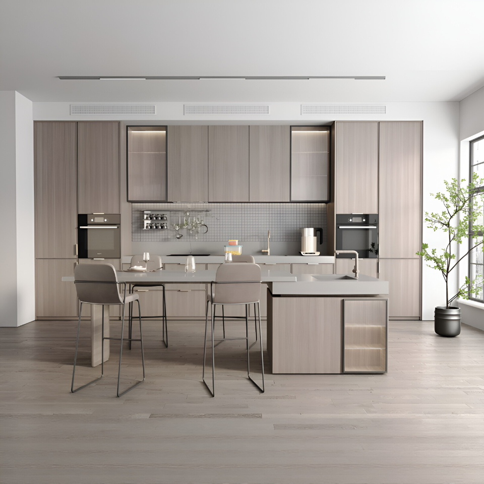 Top-level Waterproof Performance Modern Style Light Oak Melamine ...
