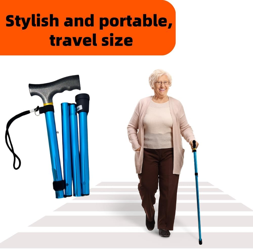 Portable Lightweight Adjustable Travel Folding Walking Sticks for the ...