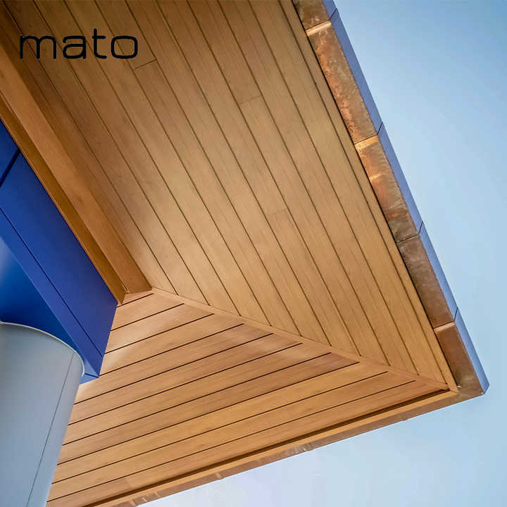 Aluminium Timber Look Fire-Rated Soffit Wall Cladding