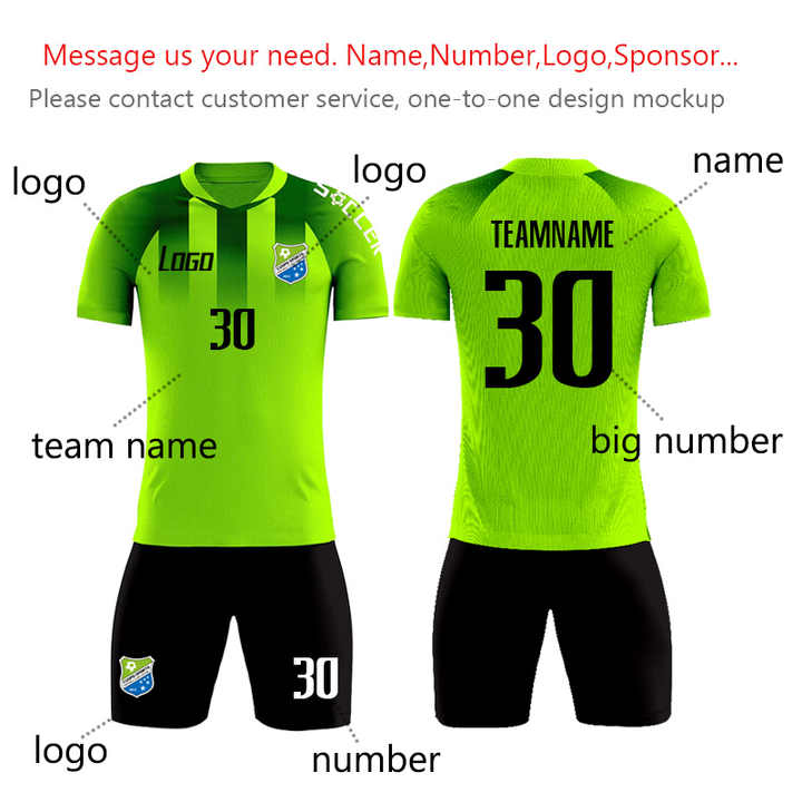 Shop Custom Green Soccer Jerseys - Quick-Dry & Comfortable
