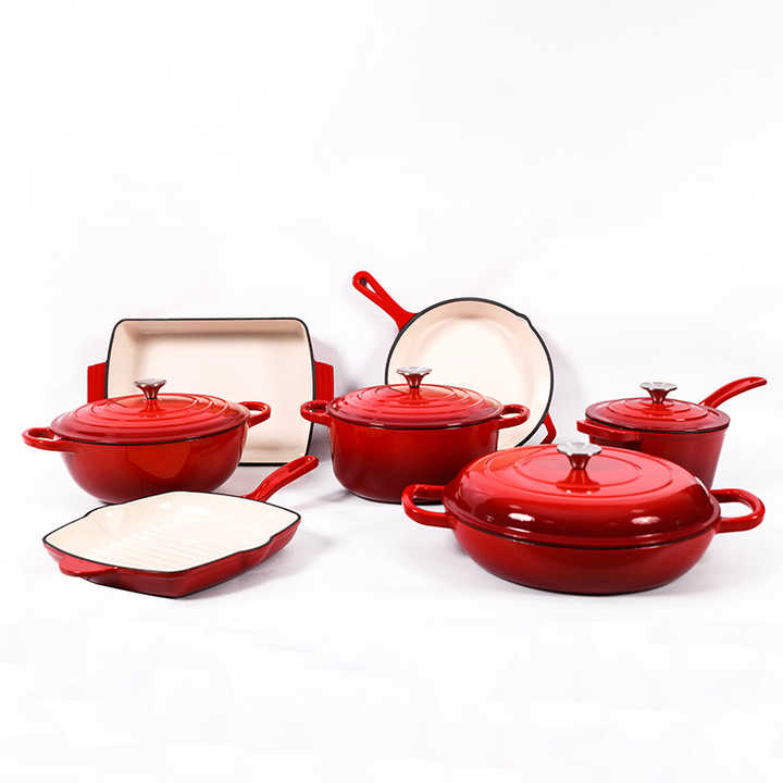 Custom Pre-Seasoned Non Stick Cast Iron Enamel Cookware