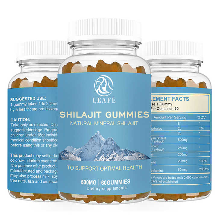 Organic 500mg Shilajit Resin Pure Himalayan Shilajit Gummy Supplements ...
