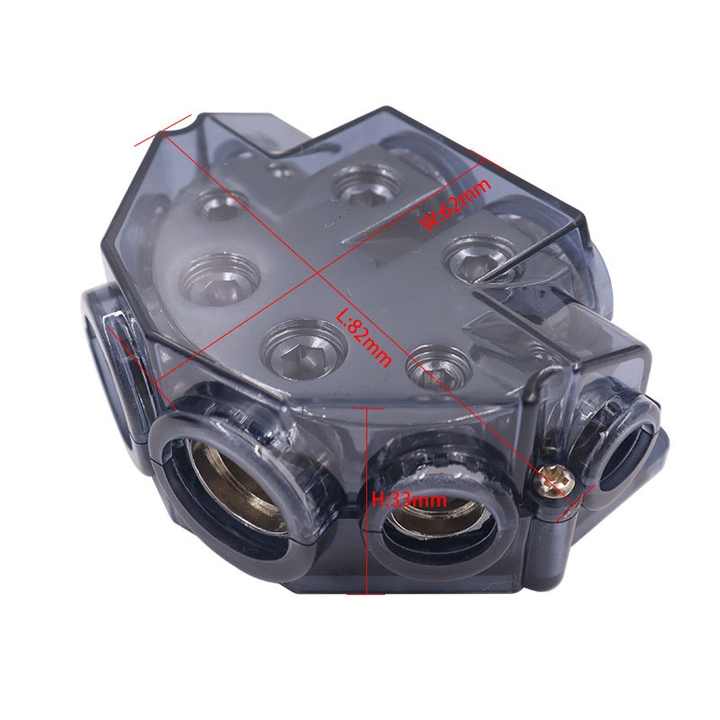 6 Way Power Distribution Block 0 Gauge in 2 4 8 Gauge Out Power ...