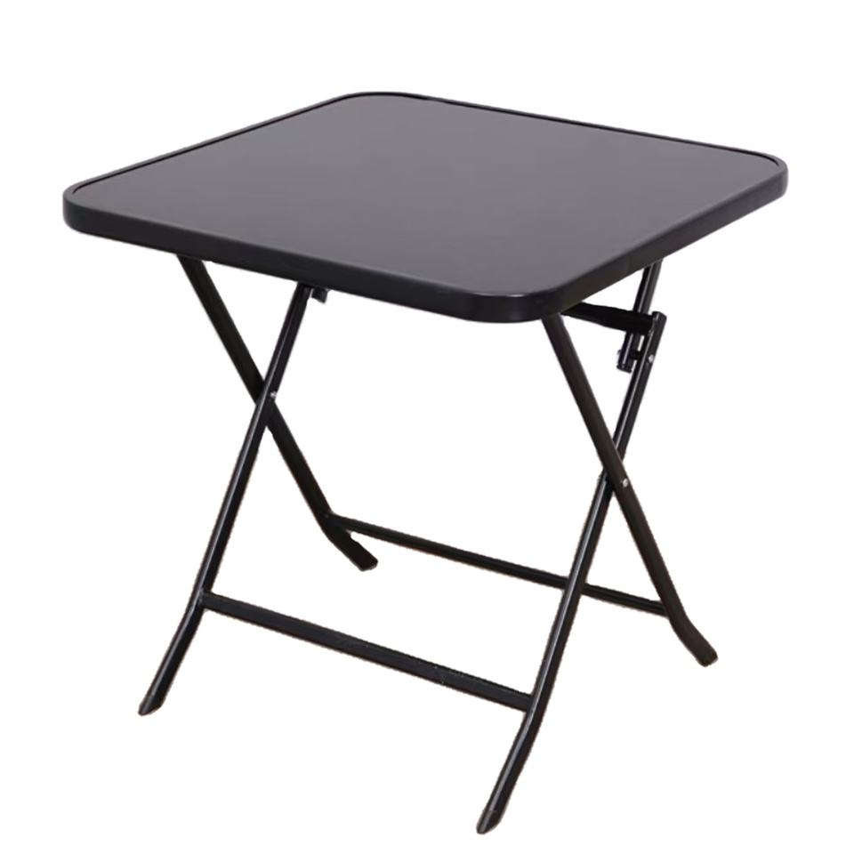 Modern Foldable Simple square Table Home Tempered Glass Top Dining ...