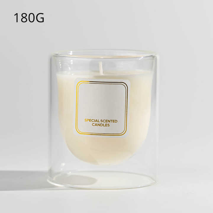 Classic Design Empty Glass Candle Container 180g Thick Bottom Candle ...