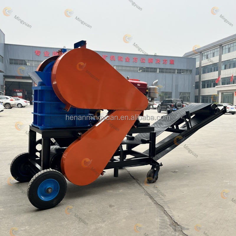 Mining Diesel Engine PLC AC Motor Jaw Crusher 1-60t/h Capacity Portable ...