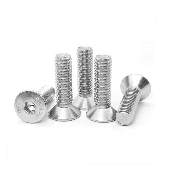 DIN7991 M4 M5 M6 Flat Head Hexagonal Bolt 304 316 Stainless Steel Metric Measurement System ...