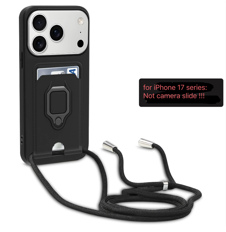 Multi-function Wallet Card Slot Anti-Fall Camera Slide Phone Case for ...