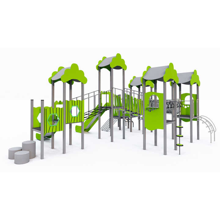 Custom Design Outdoor Playground System with Interactive Panels ...