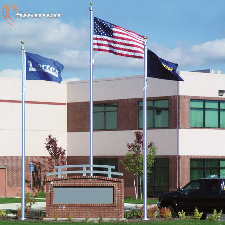 Customized Aluminum Flag Pole Outdoor Internal Halyard 15 m Flagpole ...