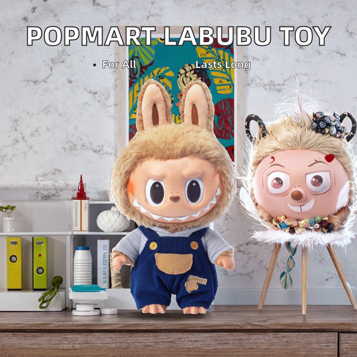 POPMART 37cm Labubu Time Chill Series Lovely Vinyl Plush Doll Big ...