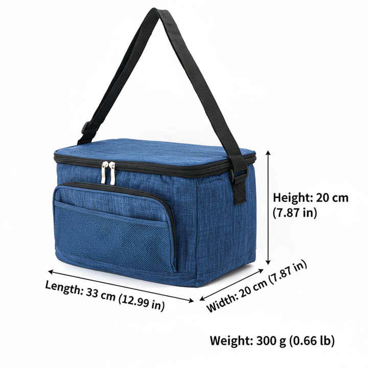 Portable Oxford 13L Insulated Reusable Lunch Bag Cooler Tote Waterproof Washable Thermal Picnic ...