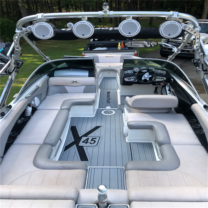 2007 Larson 350 Cabrio Swim Platform Cockpit Bow Pad Boat EVA Foam Faux ...