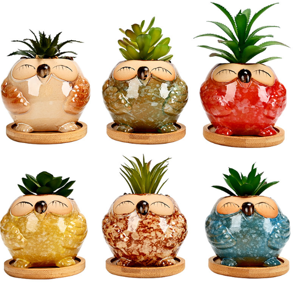 Handcrafted Owl Planters - Elegant Home Decor Solutions