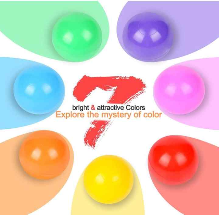 Large & Small Crush Proof Ball Pit Balls White Grey Blue Beige Pastel ...