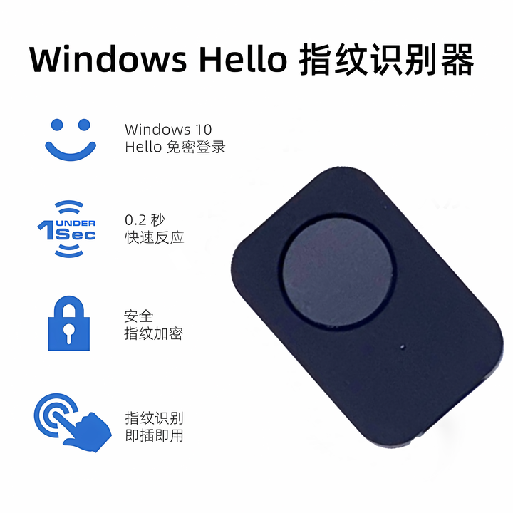 USB Type-C Fingerprint Reader for Computer Windows Hello Login Device ...
