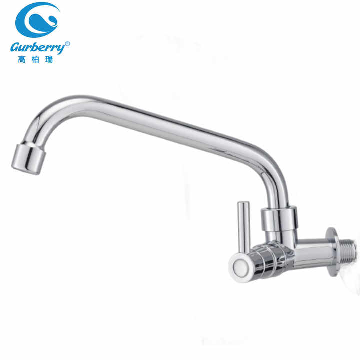 Long Neck SS Tube Plastic Body ABS Faucet Wall Mounted Single Hole ...