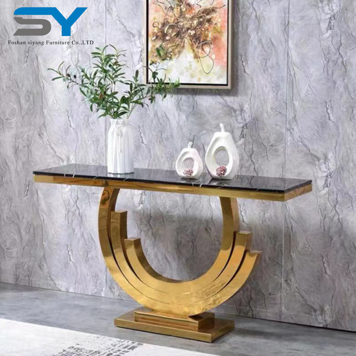Foshan Furniture Stainless Steel Chinese Console Table Wrought Iron ...