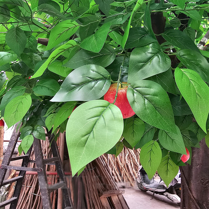 Green Large Faux apple Tree Indoor Plant Decorative Reusable Artificial ...