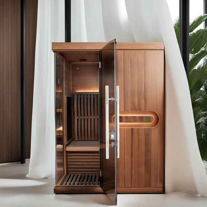Luxury Dry Steam Red Cedar Computer Control Panel Sauna Far Infrared ...