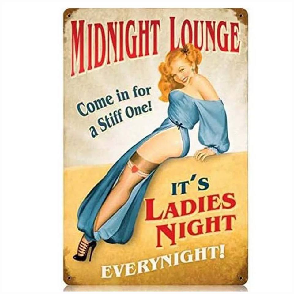 Sexy Girls Metal Tin Signs Plaque Pinup Wall Decoration Vintage Art ...