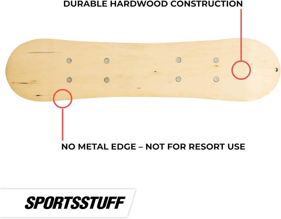 SportsStuff Wood Snowboards & Skis for Beginners Kids Winter Sports ...