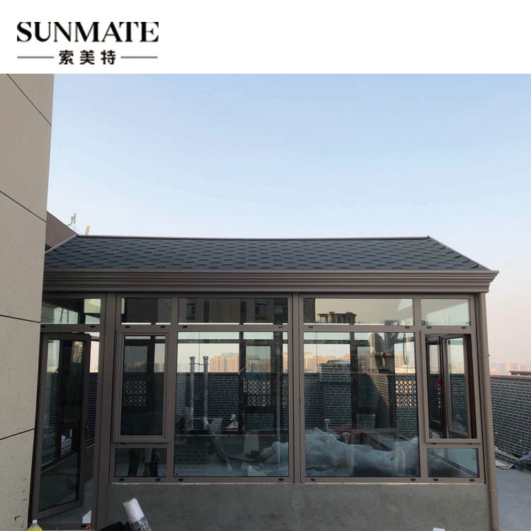 Sunmate High Quality Extractable Prefabricated Slant Roof Sunroom with ...