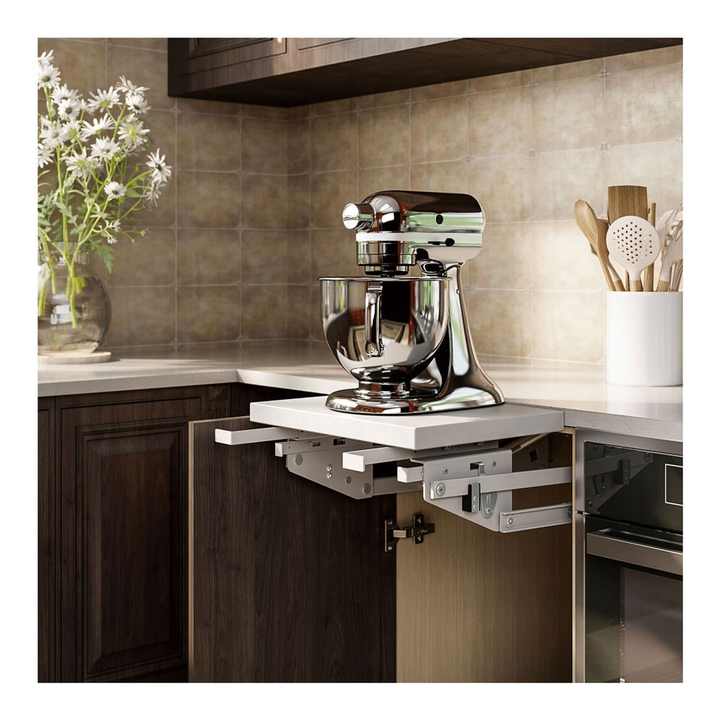 Heavy Duty Kitchen Appliance Lift - Height Adjustable Storage Mechanism ...