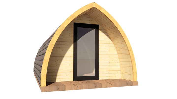 Cambered Shape Camping Pod - 18m2/194sq.ft - SENFYA Wood House