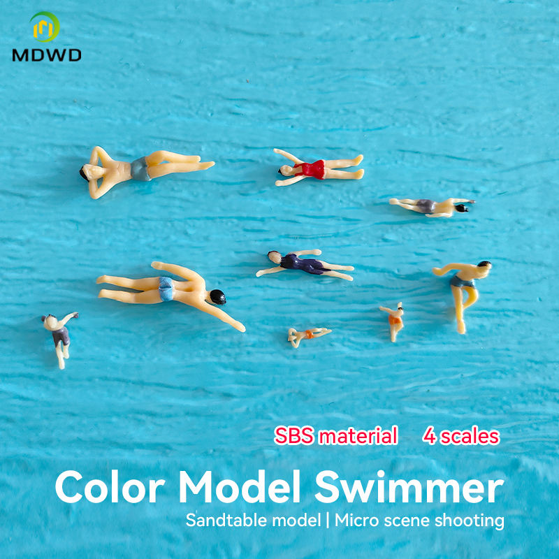 HO Scale Miniature Swimmer Figurines Model People for Railway Layout ...