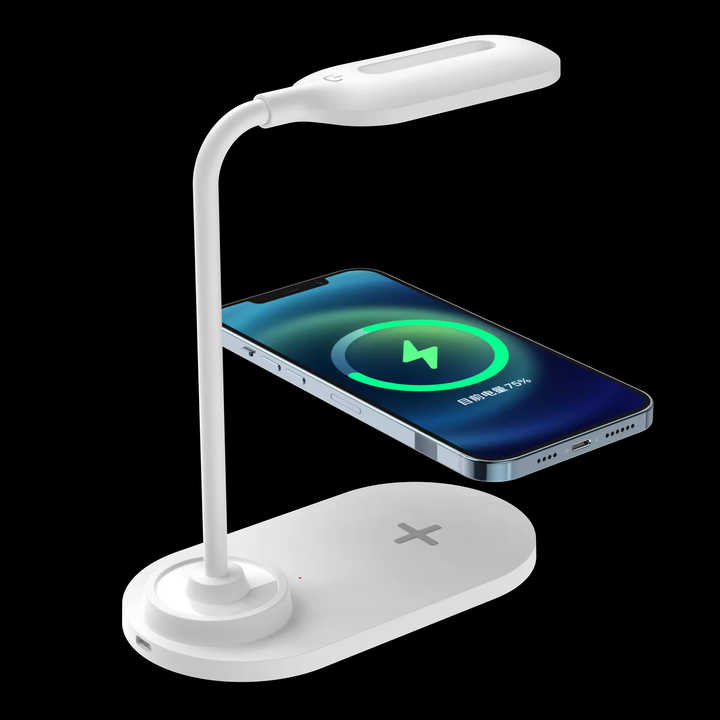 2 in 1 Mobile Fast Charge Station Magnetic Wireless Charger Pad LED ...